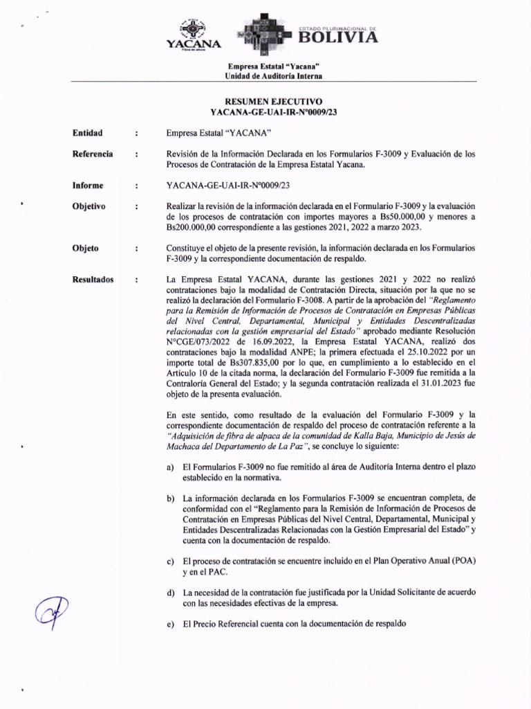 Yacana Ir 0009 | PDF