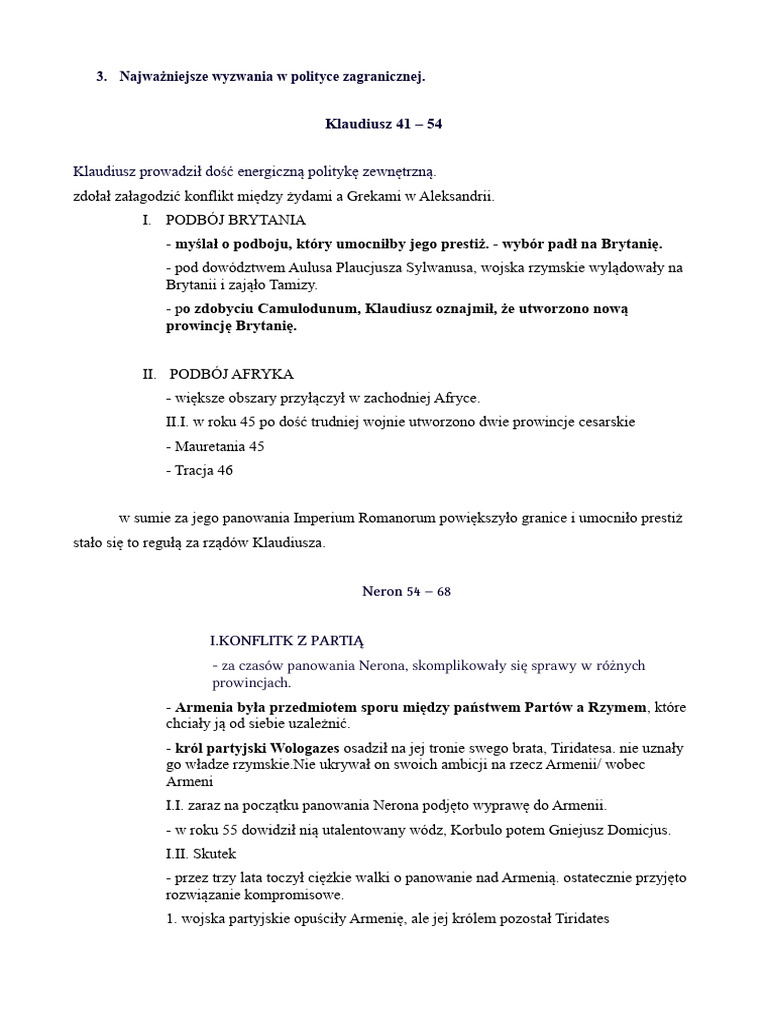 Najważniejsze Wyzwania W Polityce Zagranicznej. | PDF