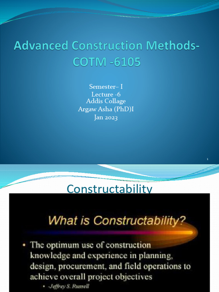 Constructability in Project Management | PDF | Crane (Machine) | Screw