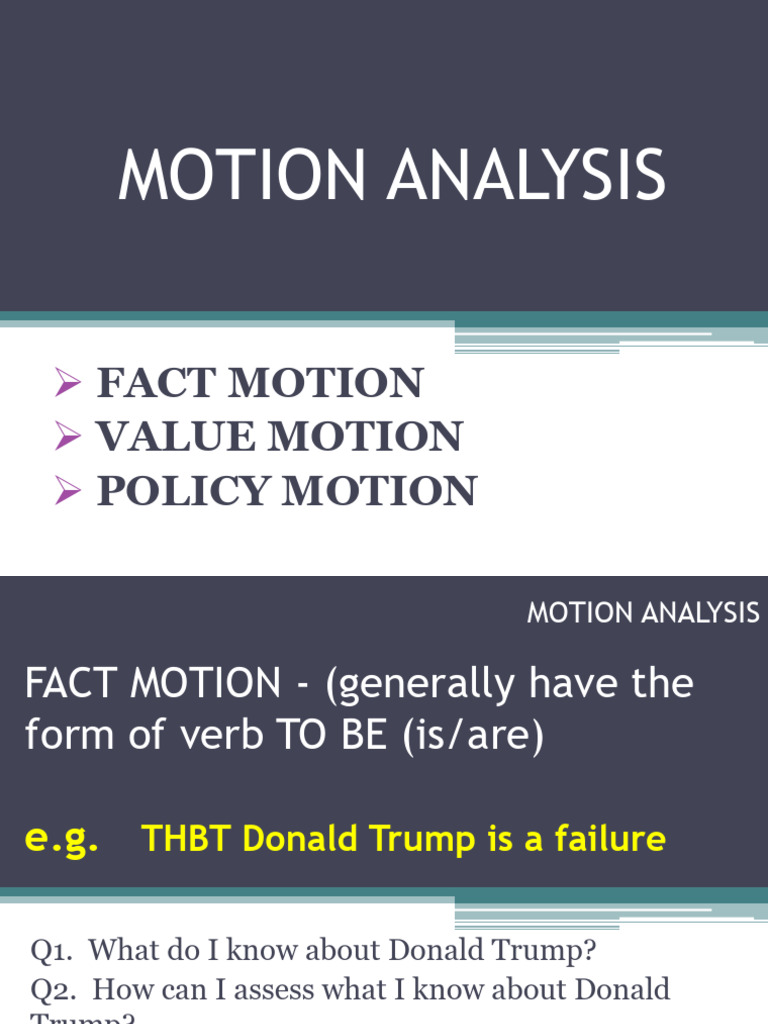 MOTION-ANALYSIS-fact-motion | PDF | Argument | Logic