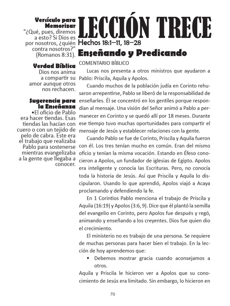 Leccion13-Enseñando y Predicando | PDF | Pablo el apóstol | Bernabé
