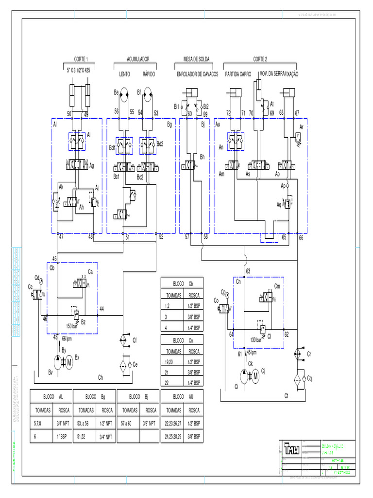 Esquema Hidraulico MFT-165 02 | PDF
