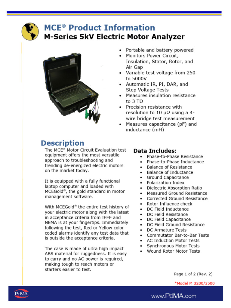 MSeries MCE Product Info | PDF | Electric Motor | Materials Science