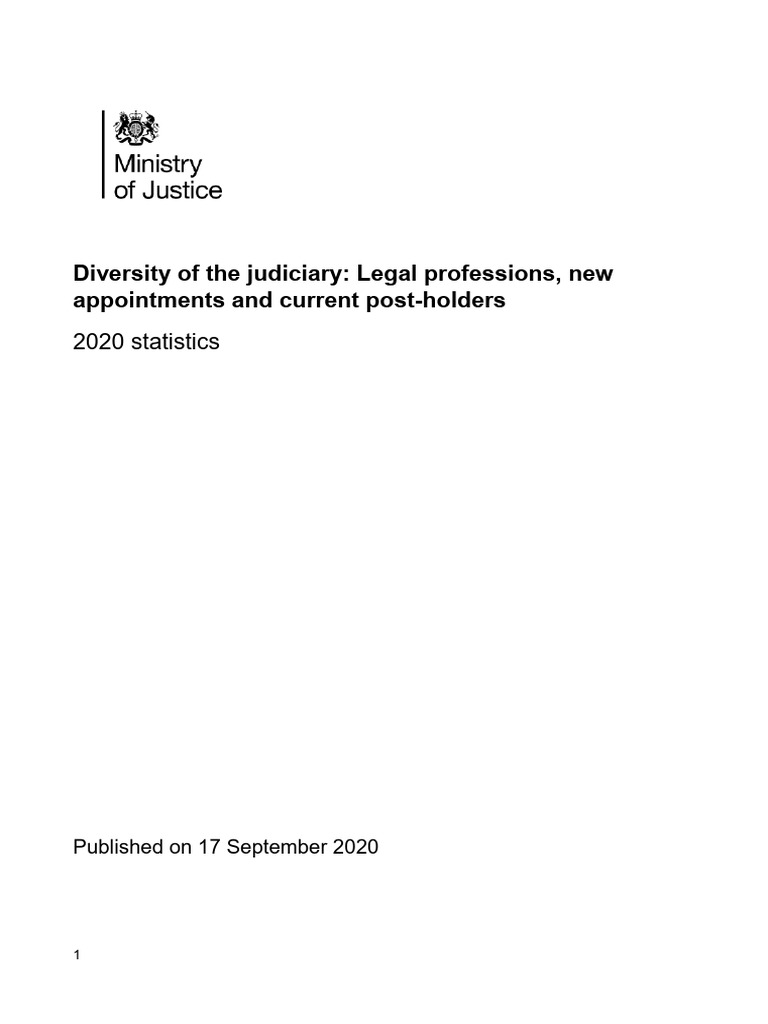 Diversity of The Judiciary 2020 Statistics Web | PDF | Barrister ...
