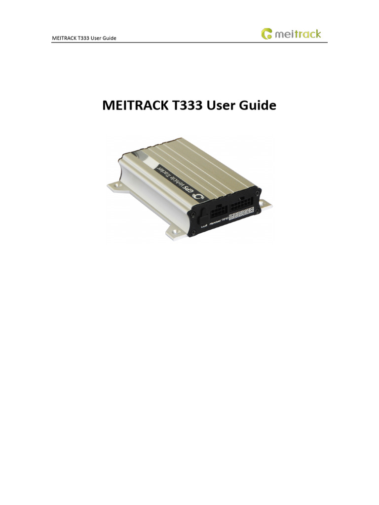 Meitrack t333 User Guide | PDF | Telephone Number | Power Supply