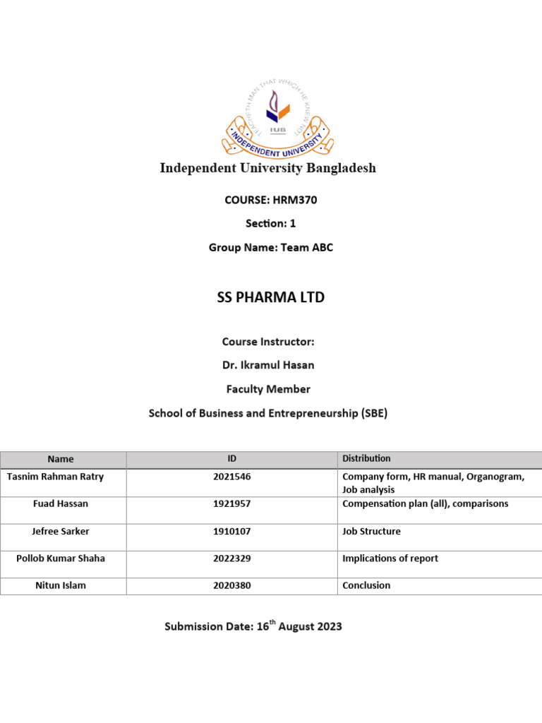 HRM 370 Report Final | PDF | Employment | Incentive