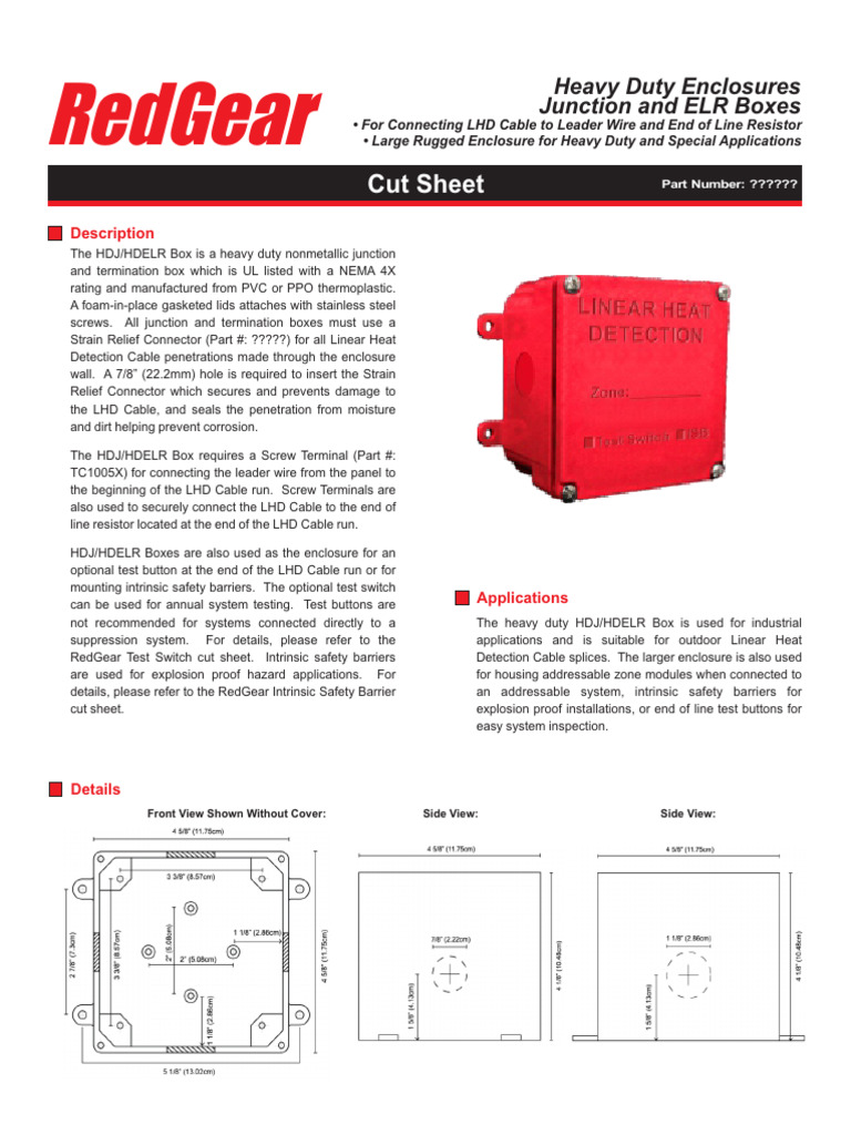 RG - Junction and Termination Boxes - Heavy Duty - Cut Sheet | PDF ...