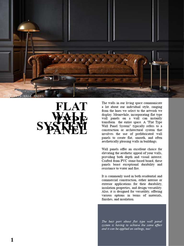 Flat Type Wall Panel System Overview | PDF | Wall | Building Insulation