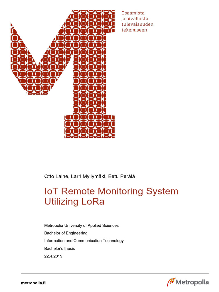 Remote Monitoring Using LORA | PDF