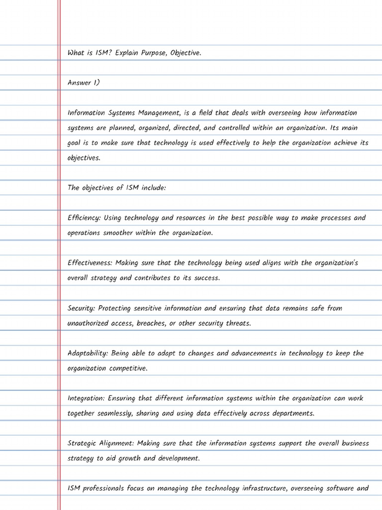 Ism 1 | PDF