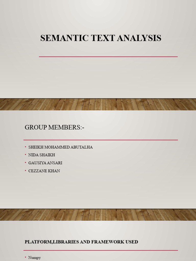 Semantic Text Analysis Pdf 
