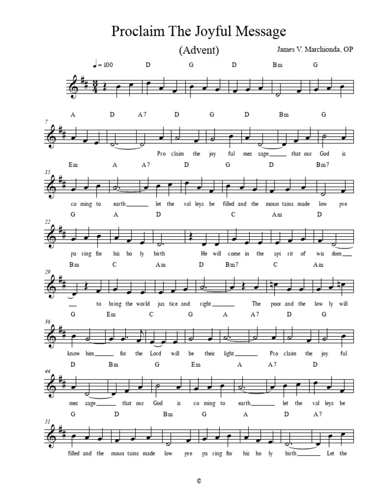 Proclaim The Joyful Message | PDF