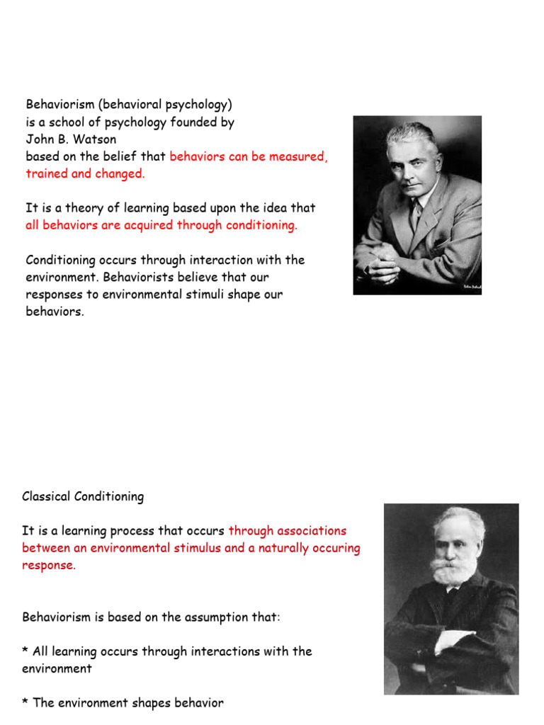 Behaviorism | PDF | Classical Conditioning | Reinforcement