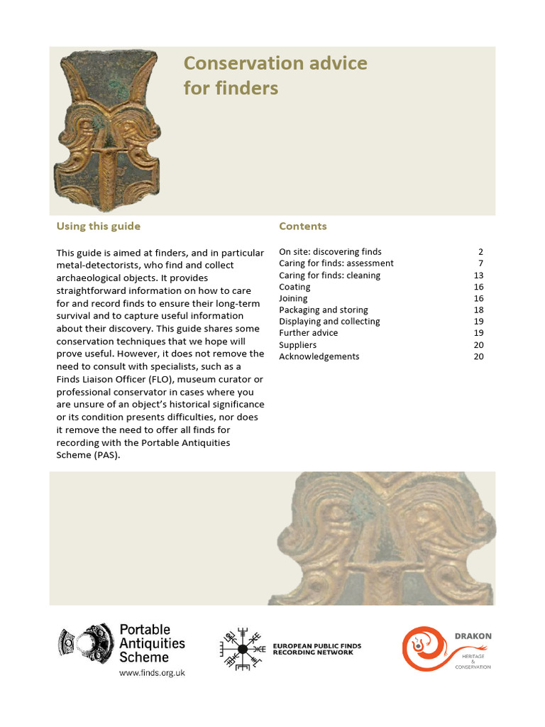 Conservation Guide for Metal Detecting Finds | PDF | Corrosion | Metals