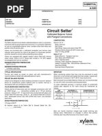 Circuit Setter Sizing - Rev.8/14: He Following Chart Is Recommended For ...