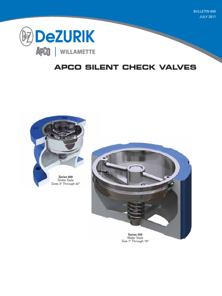 Apco Silent Check Valves CSC 640 | PDF | Valve | Iron