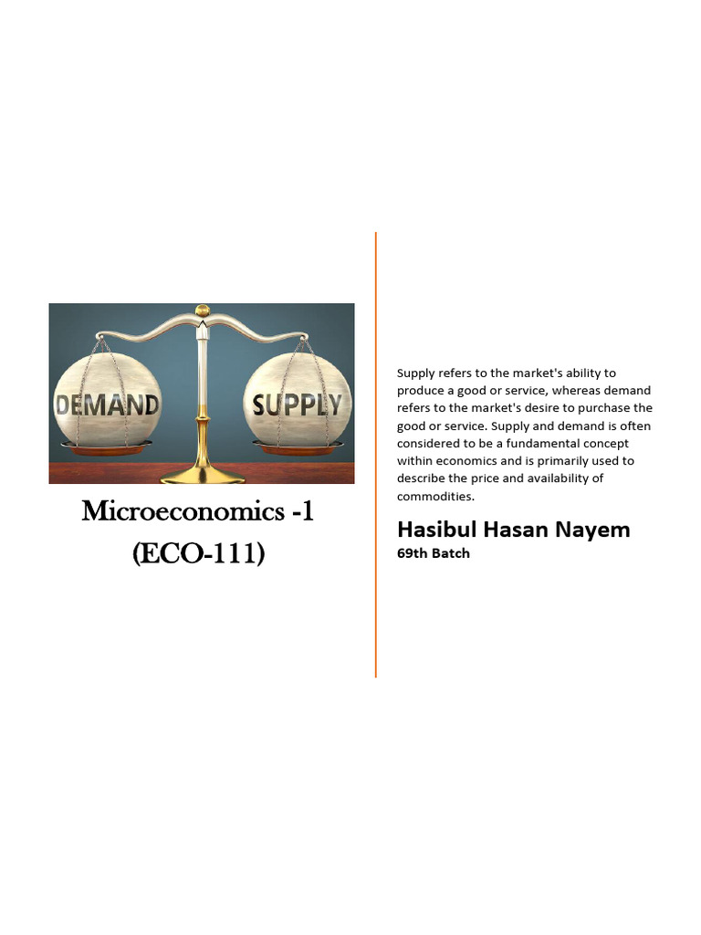 Micro 111 C2 by Nayem | PDF | Economic Surplus | Supply (Economics)