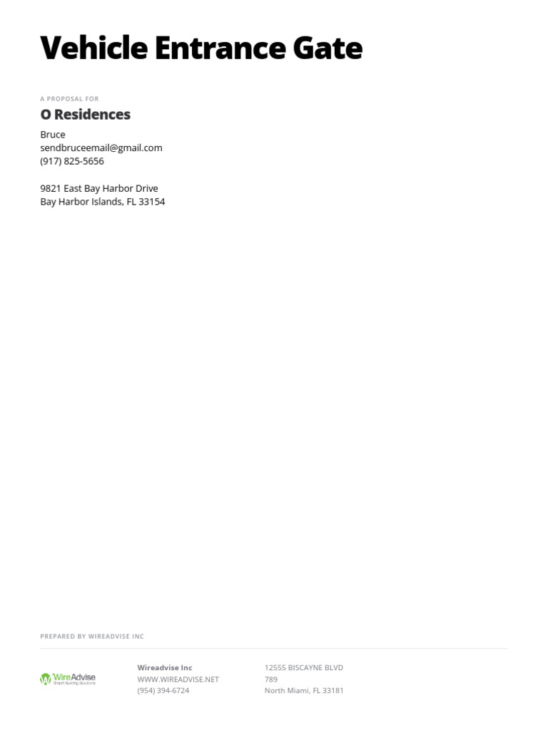 Vehicle Entrance Gate - 10-30-23 - Installer | PDF | Wi Fi