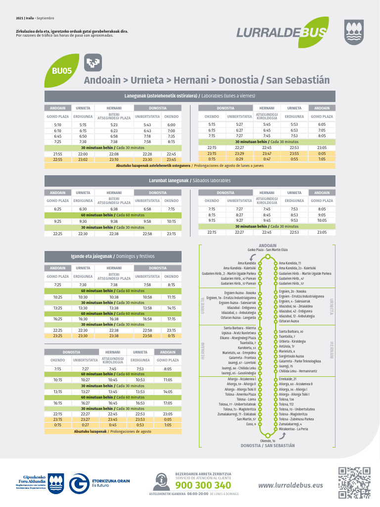 BU05 Andoain Urnieta Hernani Donostia03122021 | PDF