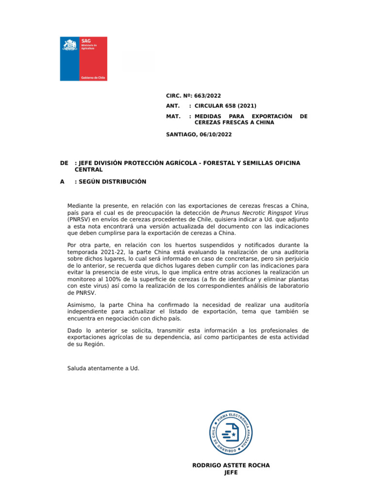 2022 Circular 663 | PDF