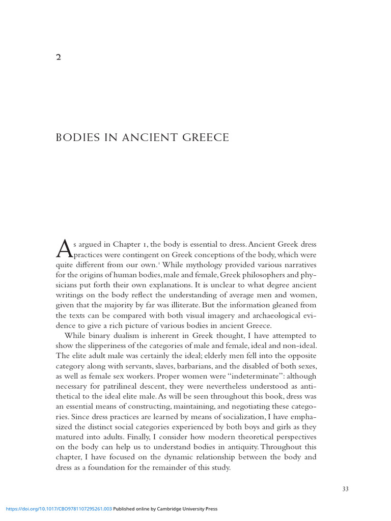 Bodies in Ancient Greece | PDF