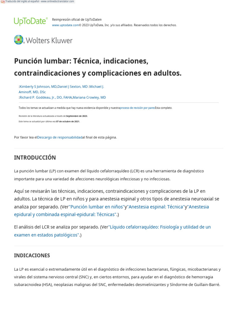Lumbar Puncture - Technique, Indications, Contraindications, and ...