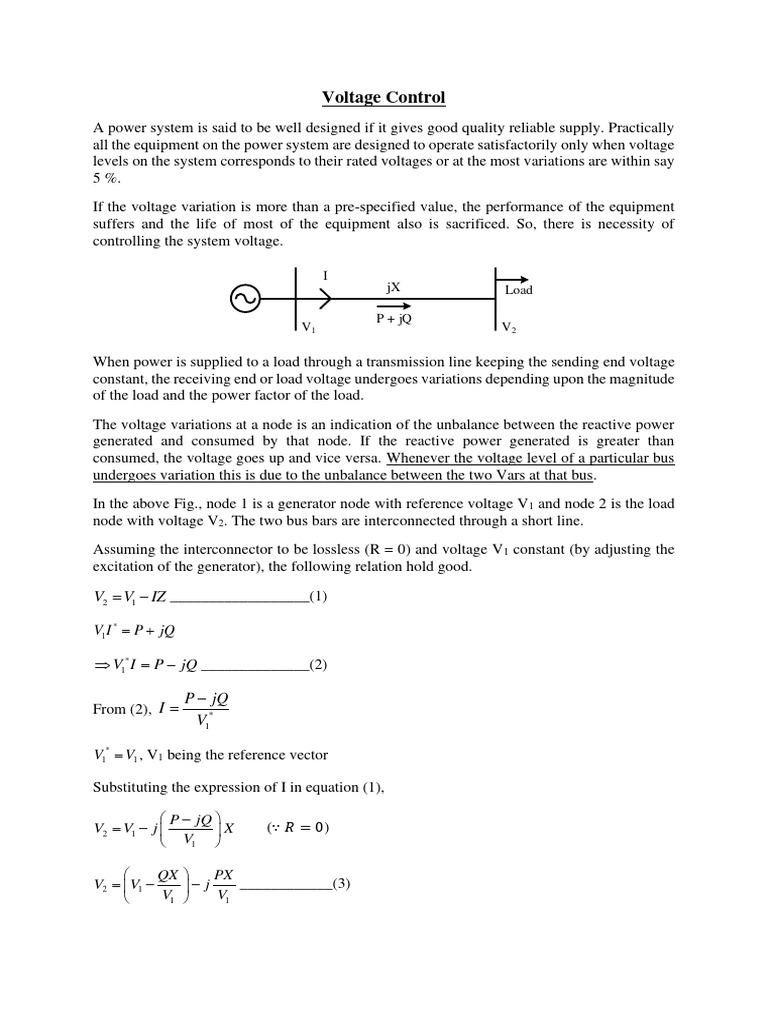 Voltage Control PF Improvement | PDF | Transformer | Electric Motor
