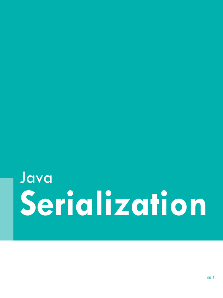 Java Serialization | PDF | Method (Computer Programming) | Class (Computer Programming)