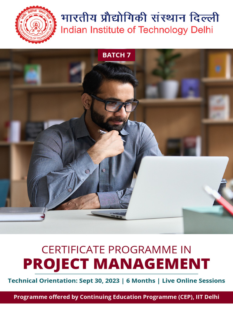 IITD PM B7 Brochure | PDF | Project Management | Laptop
