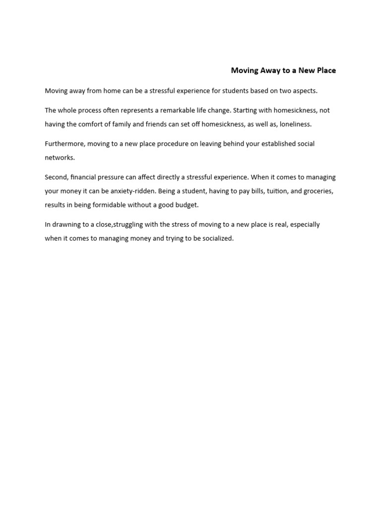 Student Moving Stress & Finances | PDF