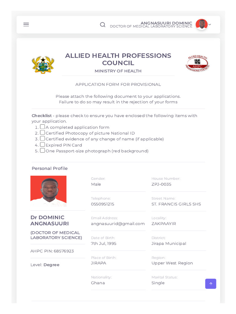 Allied Health Professions Council | PDF | Identity Document | Access Control