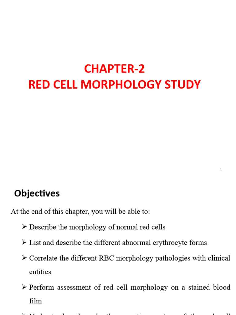 Haem II Chapter 2 RBC Morph | PDF | Anemia | Red Blood Cell