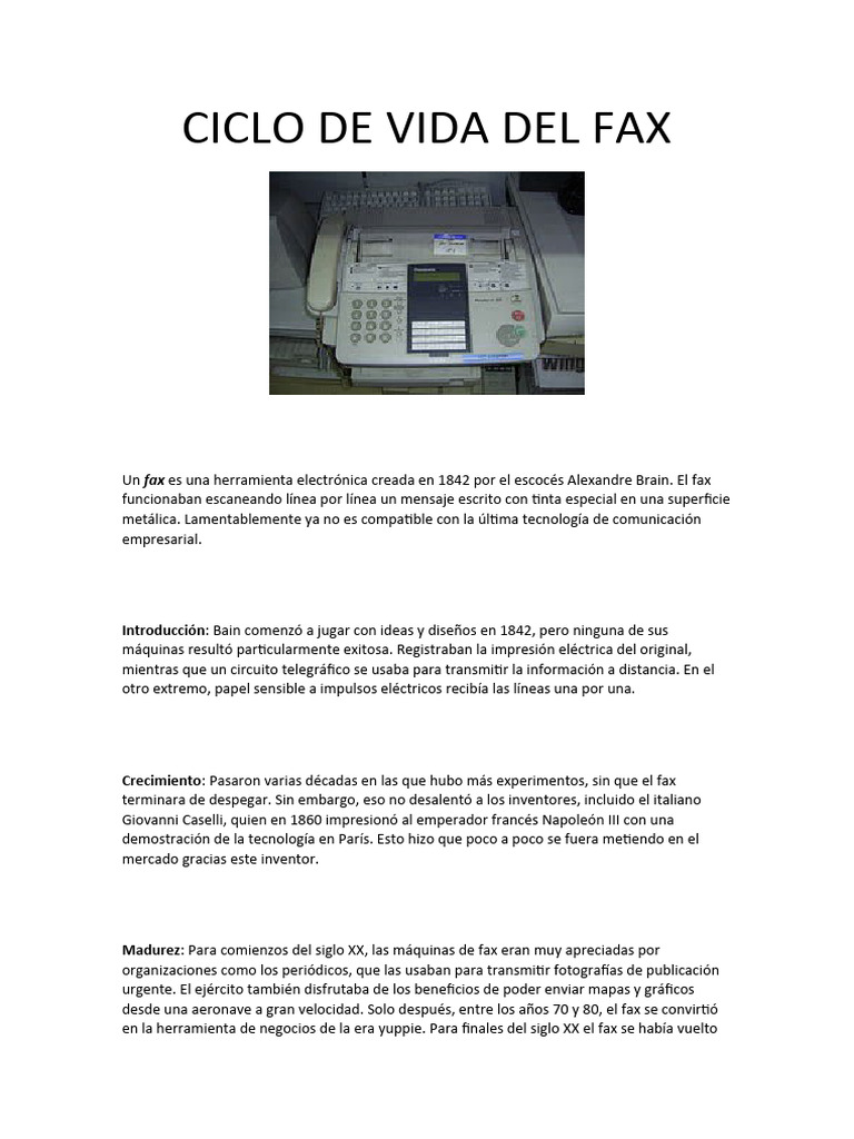 Evolución y declive del fax | PDF | Viajes y turismo | Libros para ...