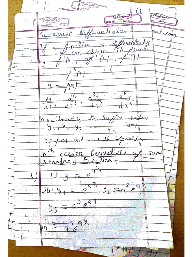 Successive Diff Notes | PDF