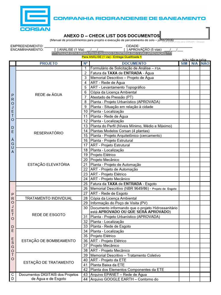 Anexo D Check List | PDF