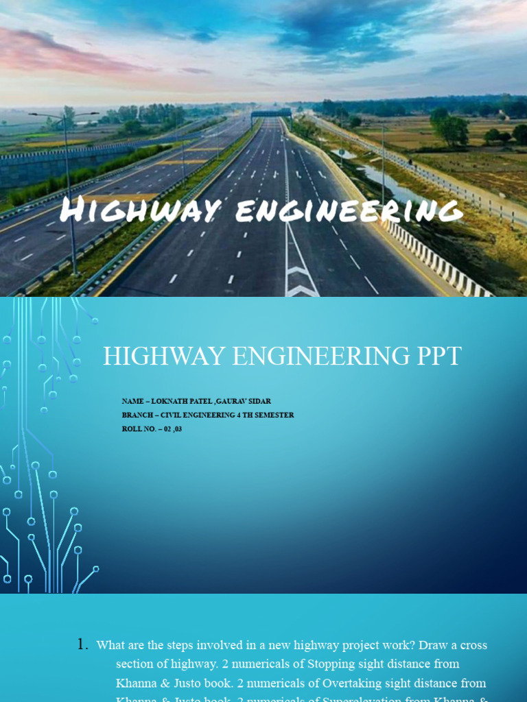 Group 1 Highway Engineering | PDF
