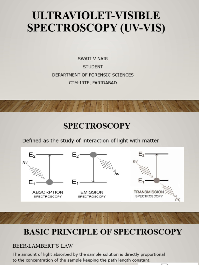Ultraviolet-Visible Spectroscopy (Uv-Vis) - Final | PDF | Ultraviolet–Visible Spectroscopy ...