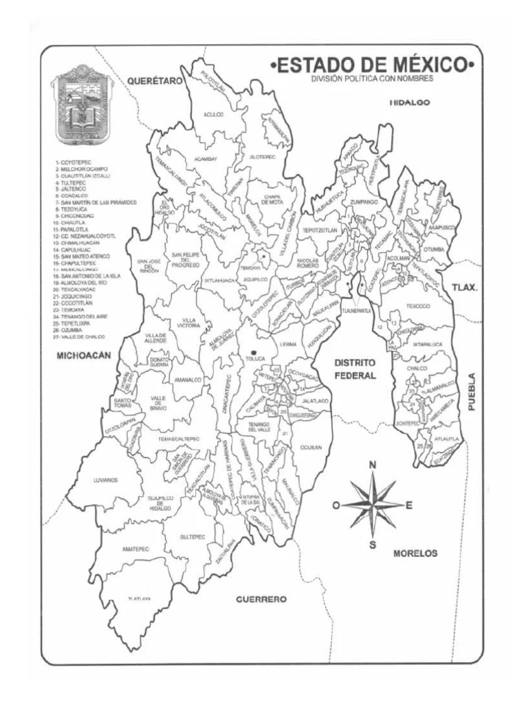 Mapa Del Estado de Mexico | PDF