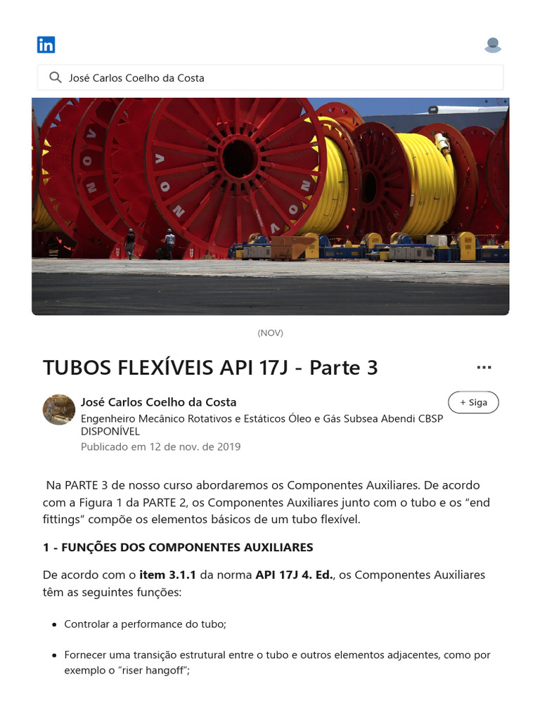 Tubos Flexíveis API 17j - Parte 3 | PDF
