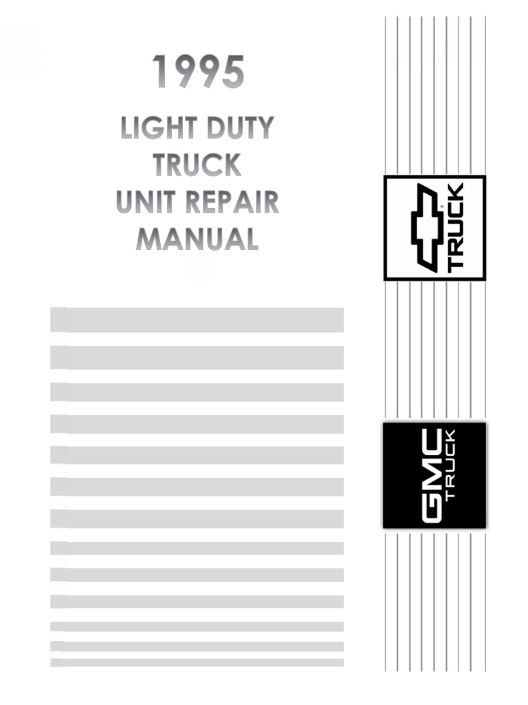 1995 GMT 95 LUR 1995 GM Light Duty Truck Unit Repair Manual (COVER) | PDF