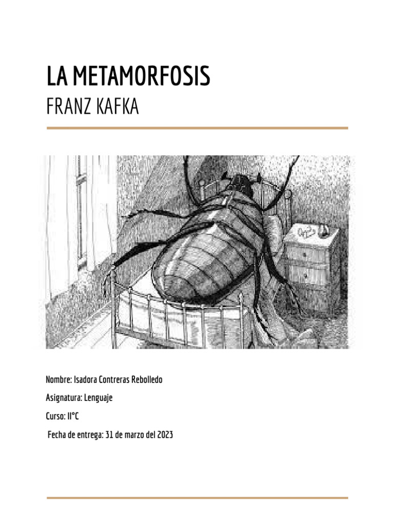 Ensayo sobre "La metamorfosis" de Kafka | PDF | Franz Kafka | La ...