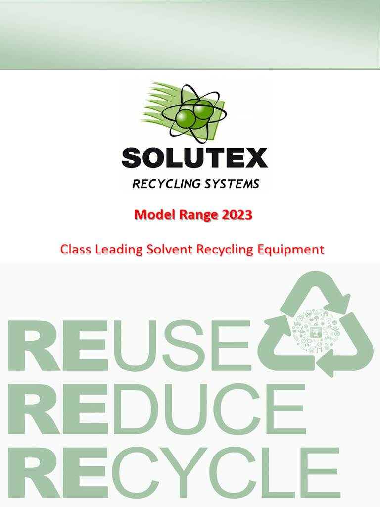 Solutex Solvent Recycling Range 2023 | PDF | Paint | Pump