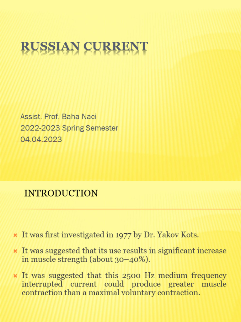 Russian Current | Download Free PDF | Muscle Contraction | Skeletal Muscle