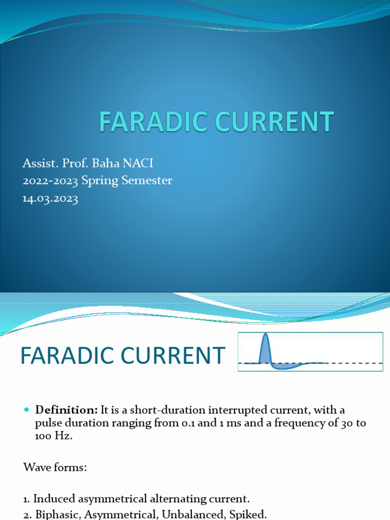 Faradic Current | PDF | Foot | Muscle Contraction