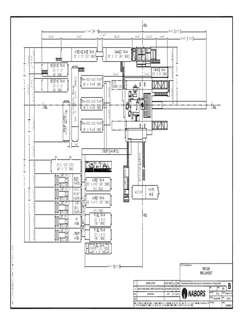Nabors Rig 20 Layout | PDF