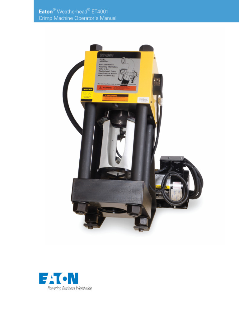 Ponchadora EATON T-4000 | PDF | Valve | Electrical Connector