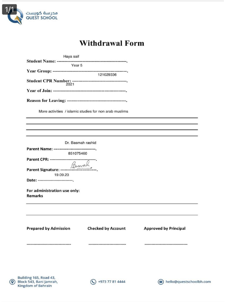 Withdrawal | PDF