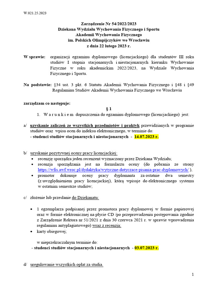ZD Wfis 054 2022 2023 22 02 2023 licWF | PDF ZD Wfis 054 2022 2023 22 02 2023 licWF | PDF