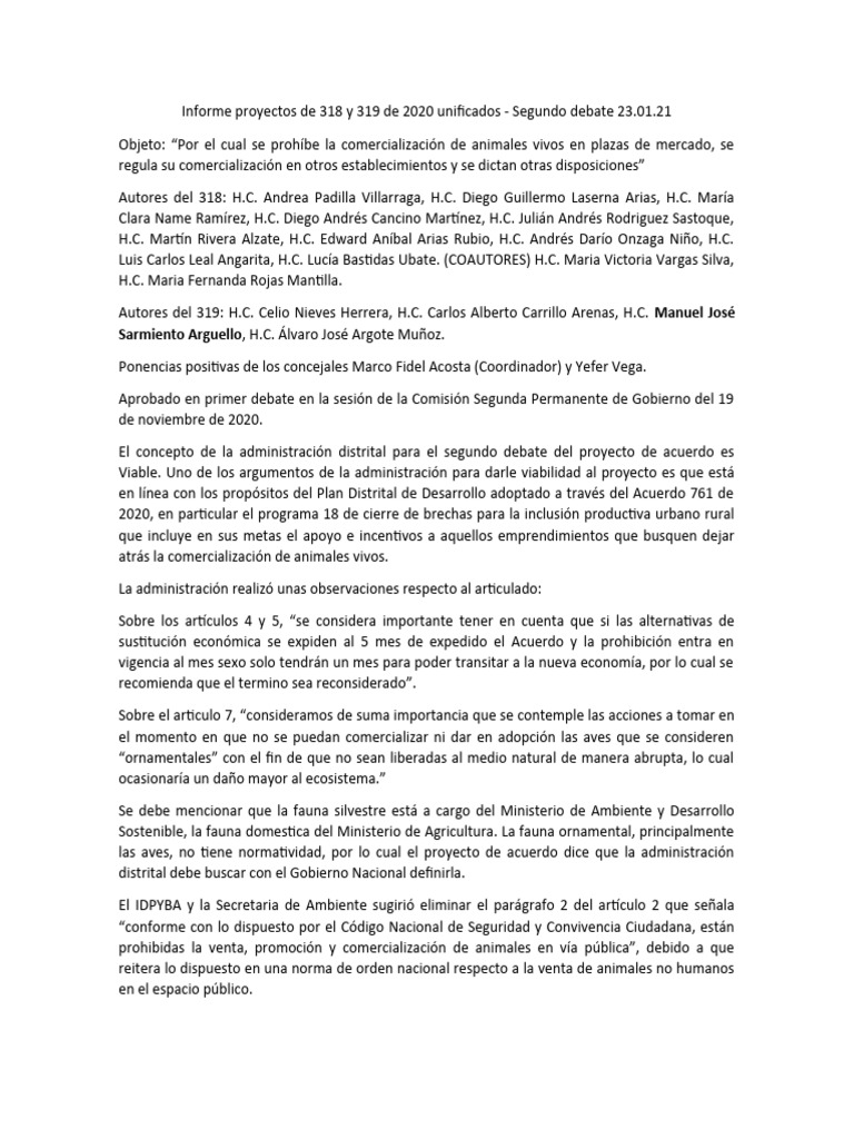 Prohibición de Venta de Animales Vivos | PDF | Fauna | Adopción