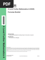 Maths Formula Booklet | PDF | Mathematical Analysis | Mathematics